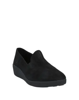Fitflop Loafers Suede Wedge Loafers - Black