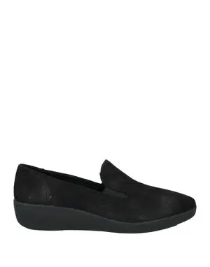Fitflop Loafers Suede Wedge Loafers - Black
