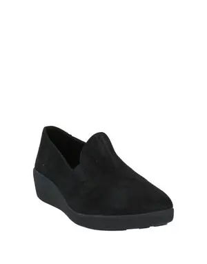 Fitflop Loafers Suede Wedge Loafers - Black