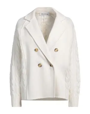 Max Mara Wool And Cashmere Double-breasted Blazer - White
