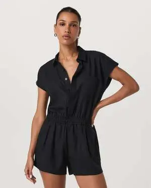 Vuori Trestles Twill Romper - Black