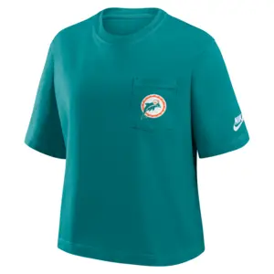 Nike Miami Dolphins Rewind Pocket Boxy Nfl T-shirt - Green