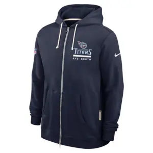 Nike Tennessee Titans Utility Player Sideline Dri-fit Nfl Full-zip Hoodie - Blue