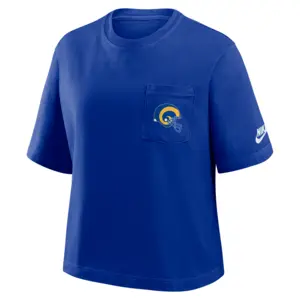 Nike Los Angeles Rams Rewind Pocket Boxy Nfl T-shirt - Blue