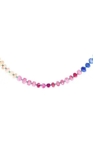 ELIZABETH COLE Rainbow-tone Beaded Necklace