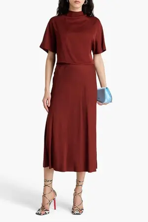 Diane Von Furstenberg Malik Satin Midi Skirt