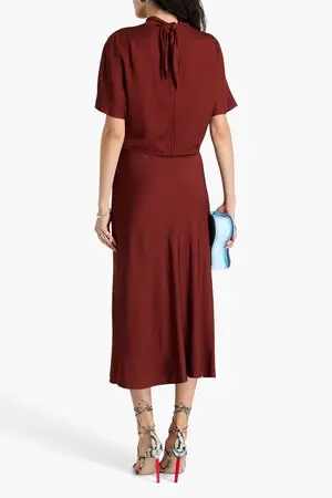 Diane Von Furstenberg Malik Satin Midi Skirt