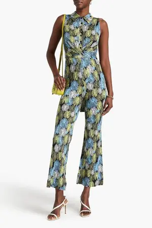 Diane Von Furstenberg Printed Stretch-jersey Jumpsuit