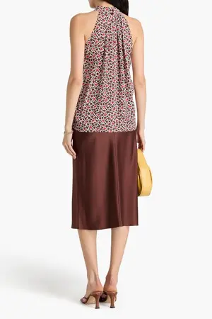 Diane Von Furstenberg Ares Cutout Printed Top