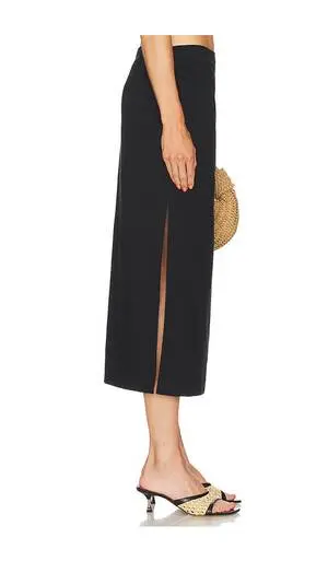 Astr The Label Asha Midweight Linen Skirt