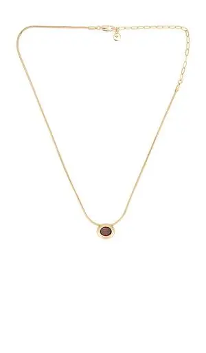 Ettika Bezel Stone Pendant Necklace - Gold