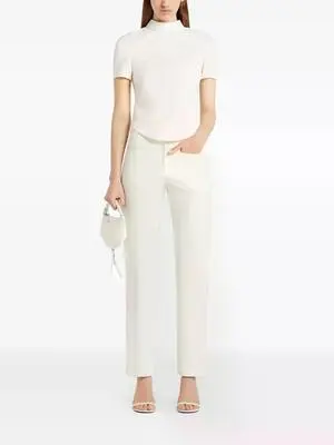 COURREGES High-neck Short-sleeve Top - White