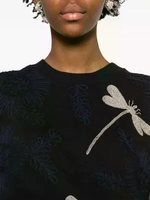 FORTE_FORTE Embroidered Cotton Sweatshirt - Black