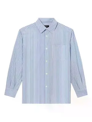 A.p.c. Sela Striped Cotton Shirt
