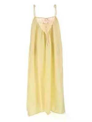 Chloé Lace-trimmed Silk Midi Dress