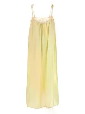 Chloé Lace-trimmed Silk Midi Dress
