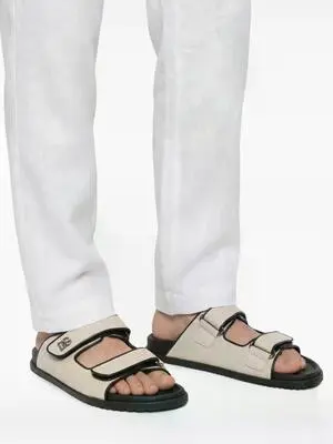 Dolce & Gabbana Double-strap Canvas Slides