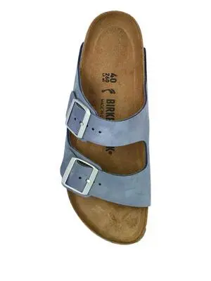 BIRKENSTOCK Leather Double-buckle Sandals - Blue