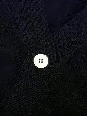 Play Comme Des Garcon X The Artist Invader Heart-patch Cardigan - Blue