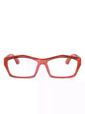 ALAIN MIKLI Geometric Eyeglass Frames - Red
