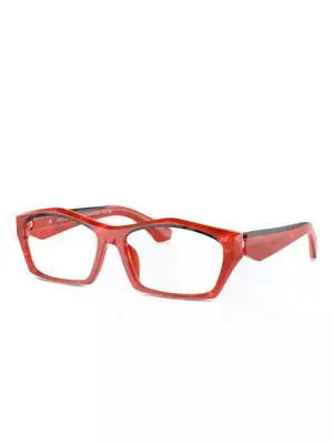 ALAIN MIKLI Geometric Eyeglass Frames - Red