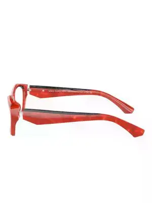 ALAIN MIKLI Geometric Eyeglass Frames - Red