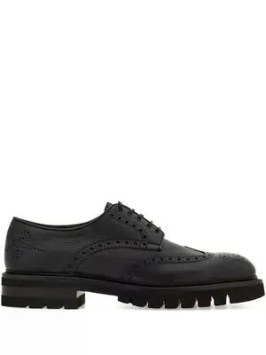 FERRAGAMO Brogue Derby Shoes With Chunky Sole