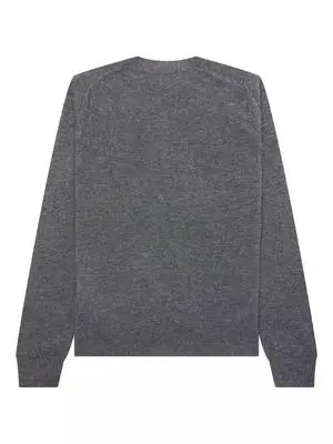 Play Comme Des Garcon X The Artist Invader Heart-patch Cardigan - Grey