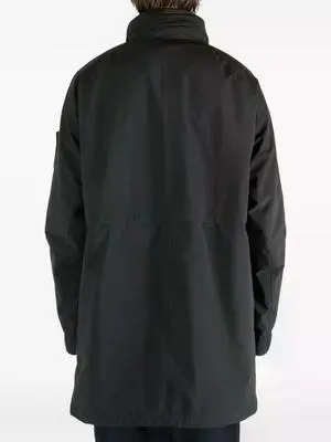 Stone Island Logo-patch Padded Coat - Black