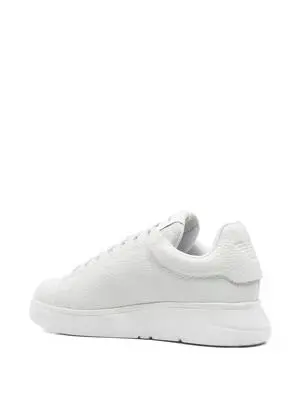 Emporio Armani Padded Tongue Leather Sneakers