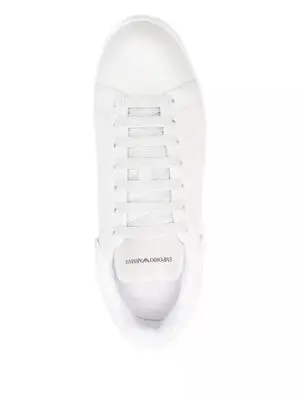 Emporio Armani Padded Tongue Leather Sneakers