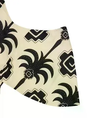 Johanna Ortiz Imagery Palm Tree-print Top - Neutrals