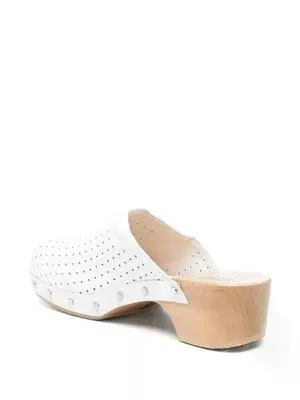 Balenciaga X Scholl 40mm Clog Mules - White