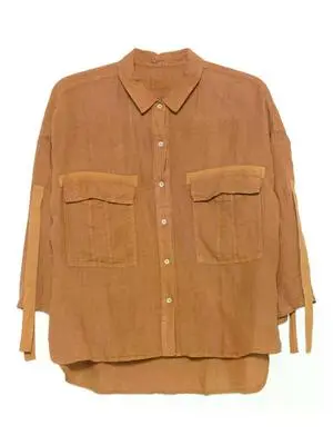 120% Lino Tie-cuff Linen Shirt