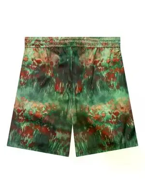 NAHMIAS Tie-dye Print Silk-blend Shorts