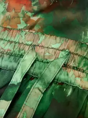 NAHMIAS Tie-dye Print Silk-blend Shorts