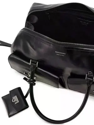 FERRAGAMO Leather Tote Bag With Flap-pockets