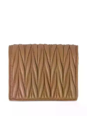 Miu Miu Small Matelassé Nappa Leather Wallet