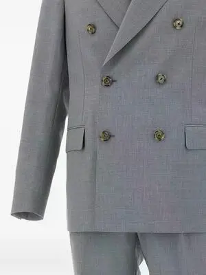 LARDINI Double-breasted Peak Lapel Suit - Grey