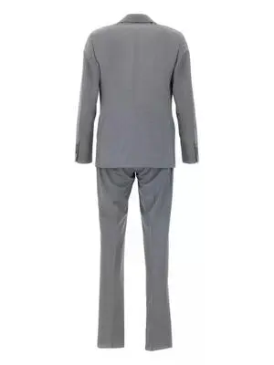 LARDINI Double-breasted Peak Lapel Suit - Grey
