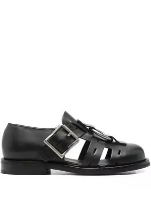 Martine Rose Bondage Belt Leather Sandals - Black