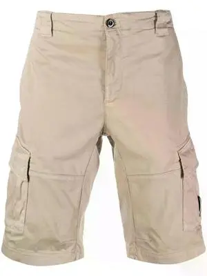 C.P. COMPANY Lens-detail Cotton Cargo Shorts - Neutrals