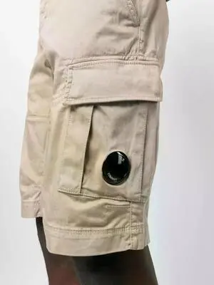 C.P. COMPANY Lens-detail Cotton Cargo Shorts