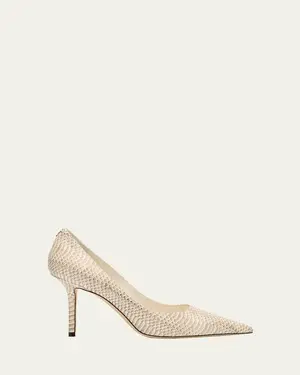 JIMMY CHOO Jimmy Choo Love 85 Printed Leather Pumps - Snake