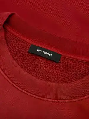 WILLY CHAVARRIA Community Center Crewneck Sweatshirt - Red