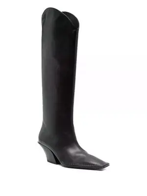 MUGLER 80mm Pointed-toe Calf Leather Boots