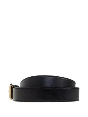 Givenchy Leather Belt With Gold-tone Buckle - Black
