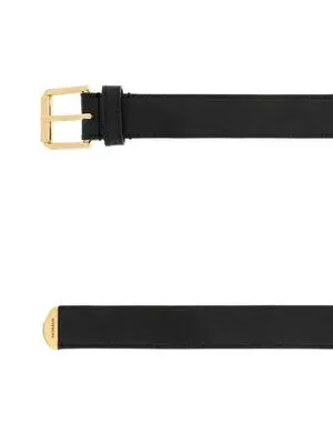 Givenchy Leather Belt With Gold-tone Buckle - Black