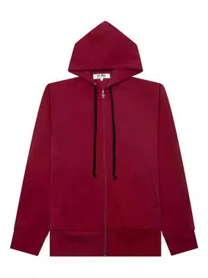 Play Comme Des Garcon Zip-up Hoodie - Red