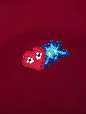 Play Comme Des Garcon Zip-up Hoodie - Red